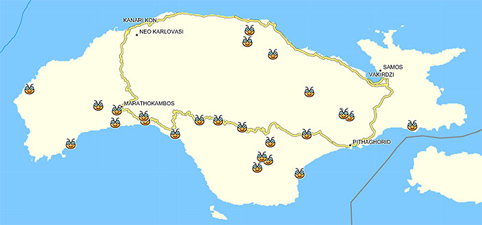 Samos Greece Map